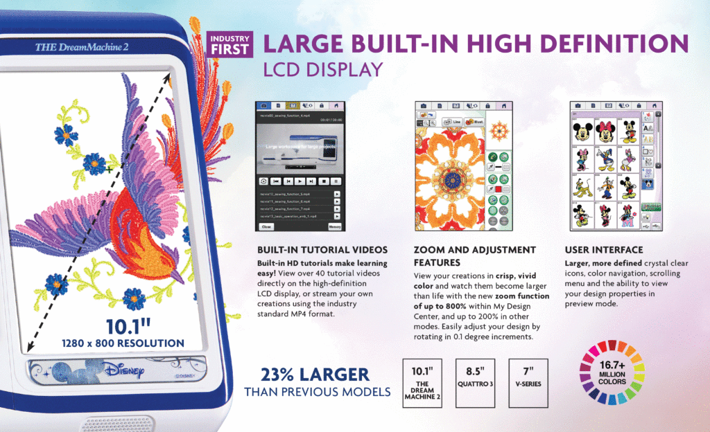 Brother Dream Machine 2 Innov-ís XV8550D Sewing and Embroidery Machine ...