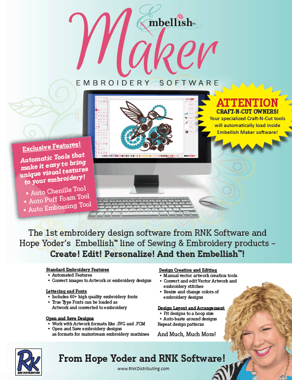 Embellish Maker Software - a comprehensive embroidery software