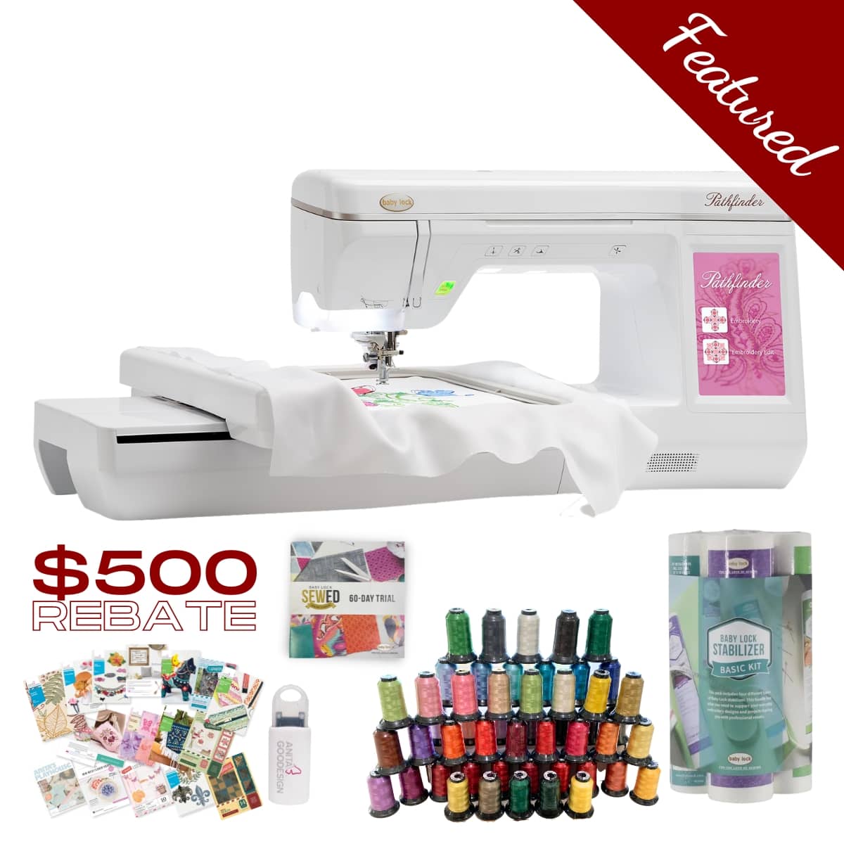 Baby lock Pathfinder is available at all Moore's sewing locations