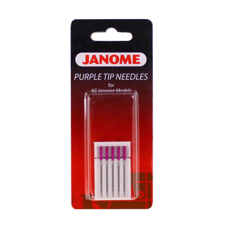 Janome Purple Tip Needles - Size 90/14 Janome embroidery needles