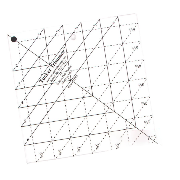 Deb Tucker's Tucker Trimmer Ruler for HST and QST - Moore's Sewing