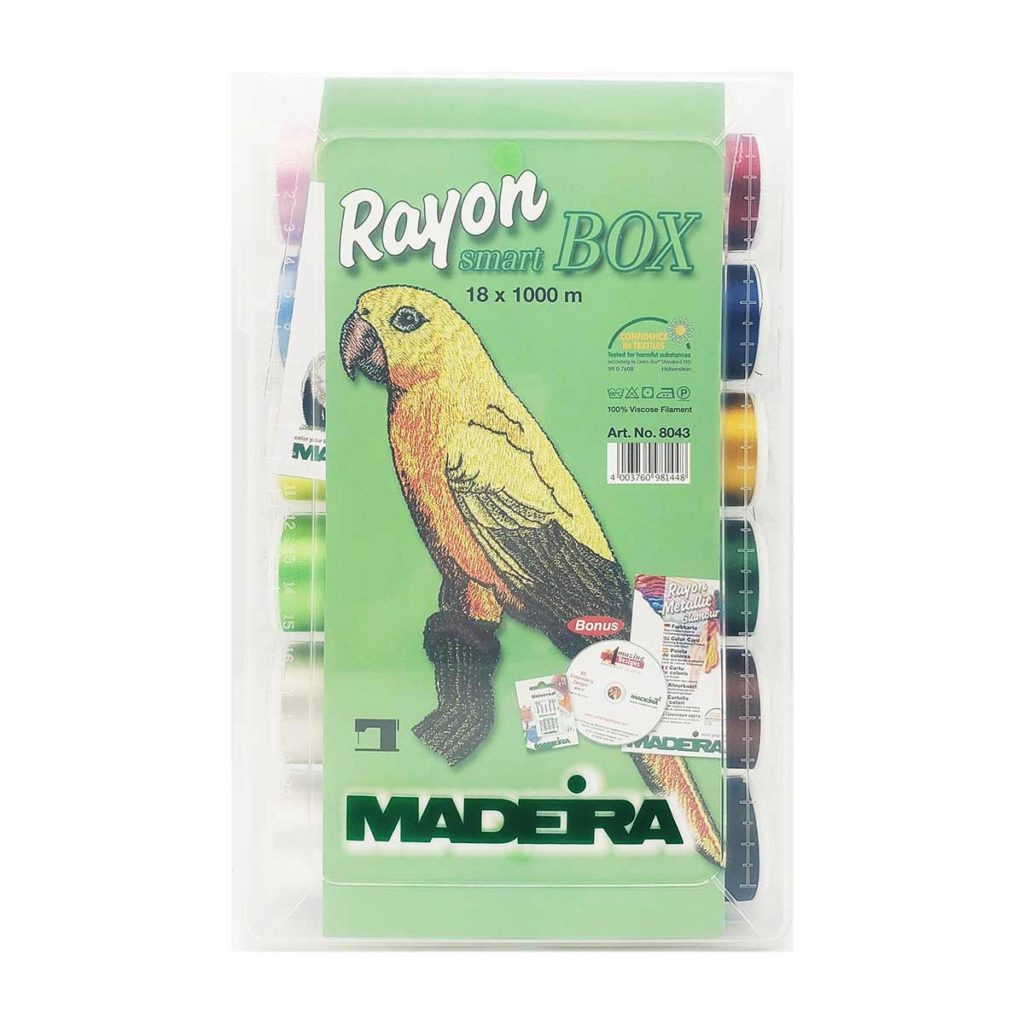 Madeira Rayon Smartbox 18 x 1100 yards - Moore's Sewing