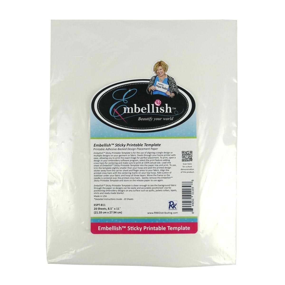 Embellish Sticky Printable Template - Moore's Sewing