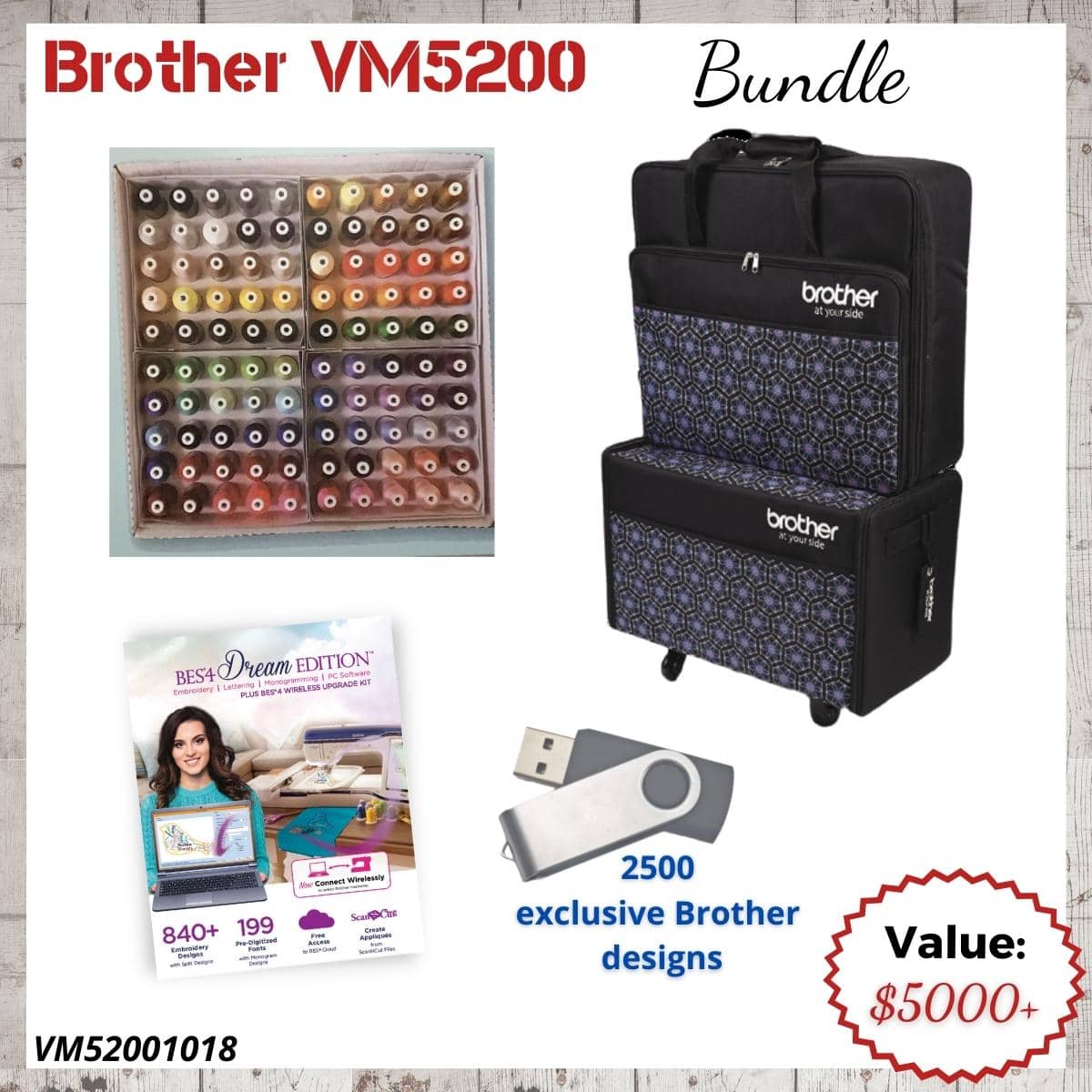 Brother Essence Innov-ís VM5200 Sewing and Embroidery Machine