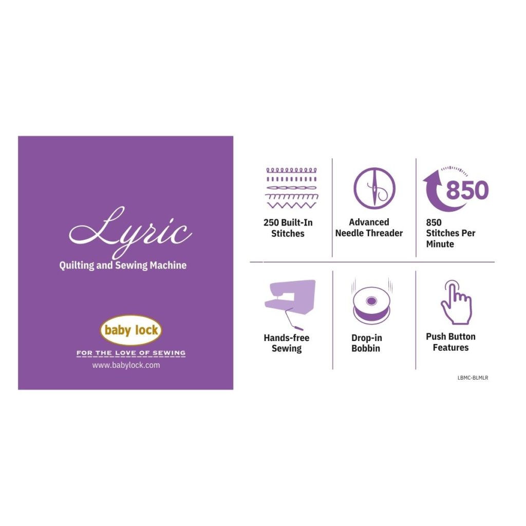 Baby Lock Lyric Quilting and Sewing Machine - Moore's Sewing