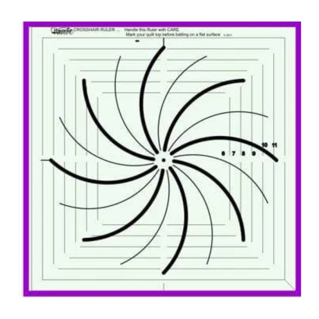 Sew Steady Westalee Design Spiral Crosshair Ruler - 8 point