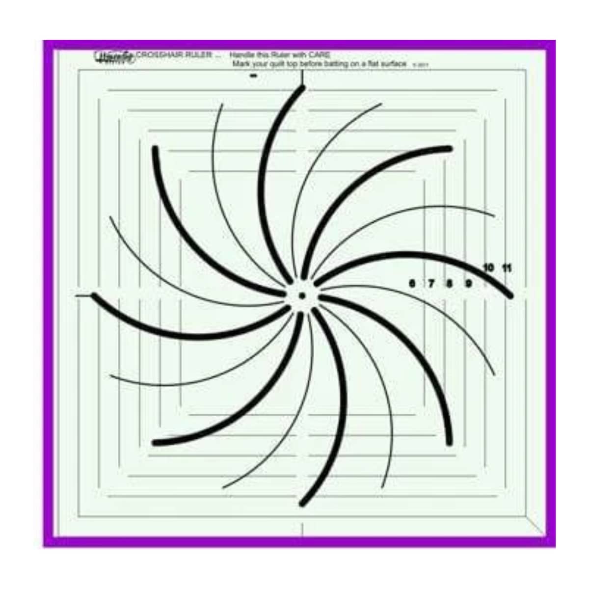 Sew Steady Westalee Design Spiral Crosshair Ruler - 8 point