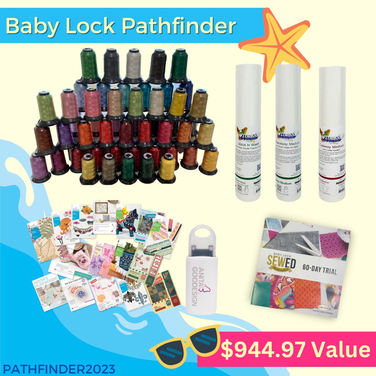Baby lock Pathfinder is available at all Moore's sewing locations