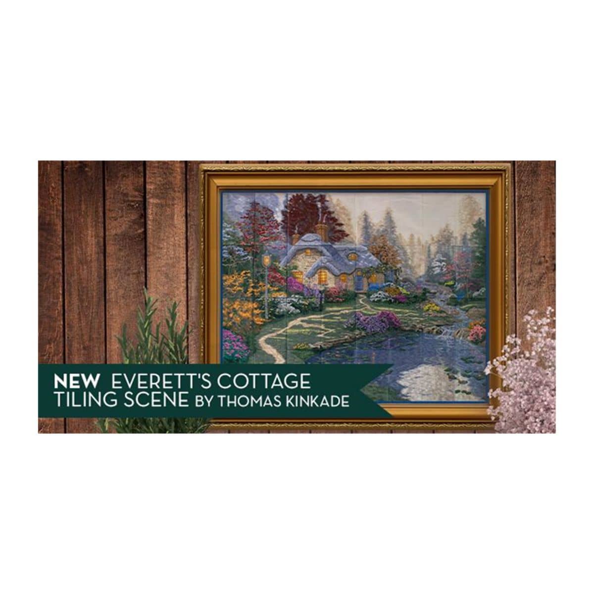 Everett's Cottage by Tomas Kinkade Tiling Scene- Moore's Sewing
