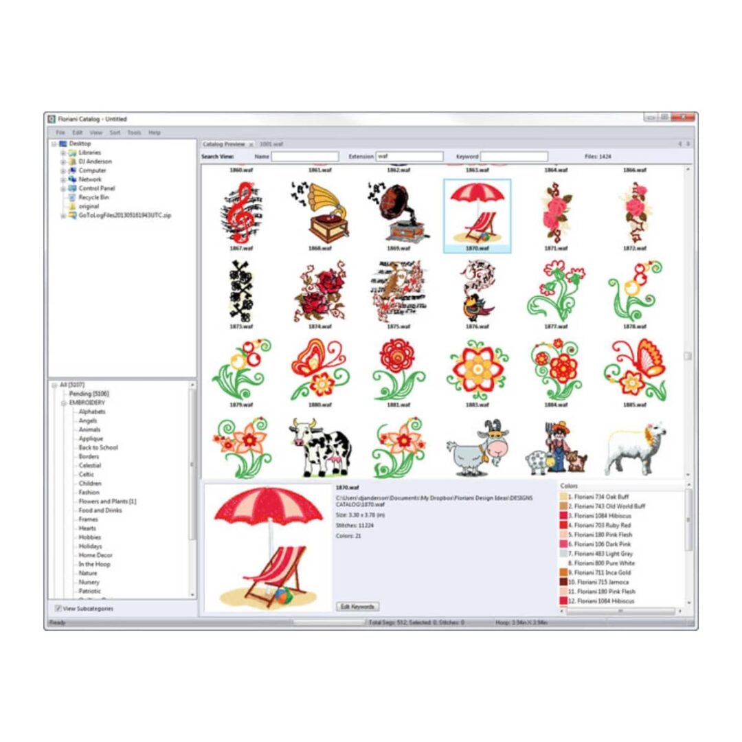 Floriani My Design Album Software - Moore's Sewing