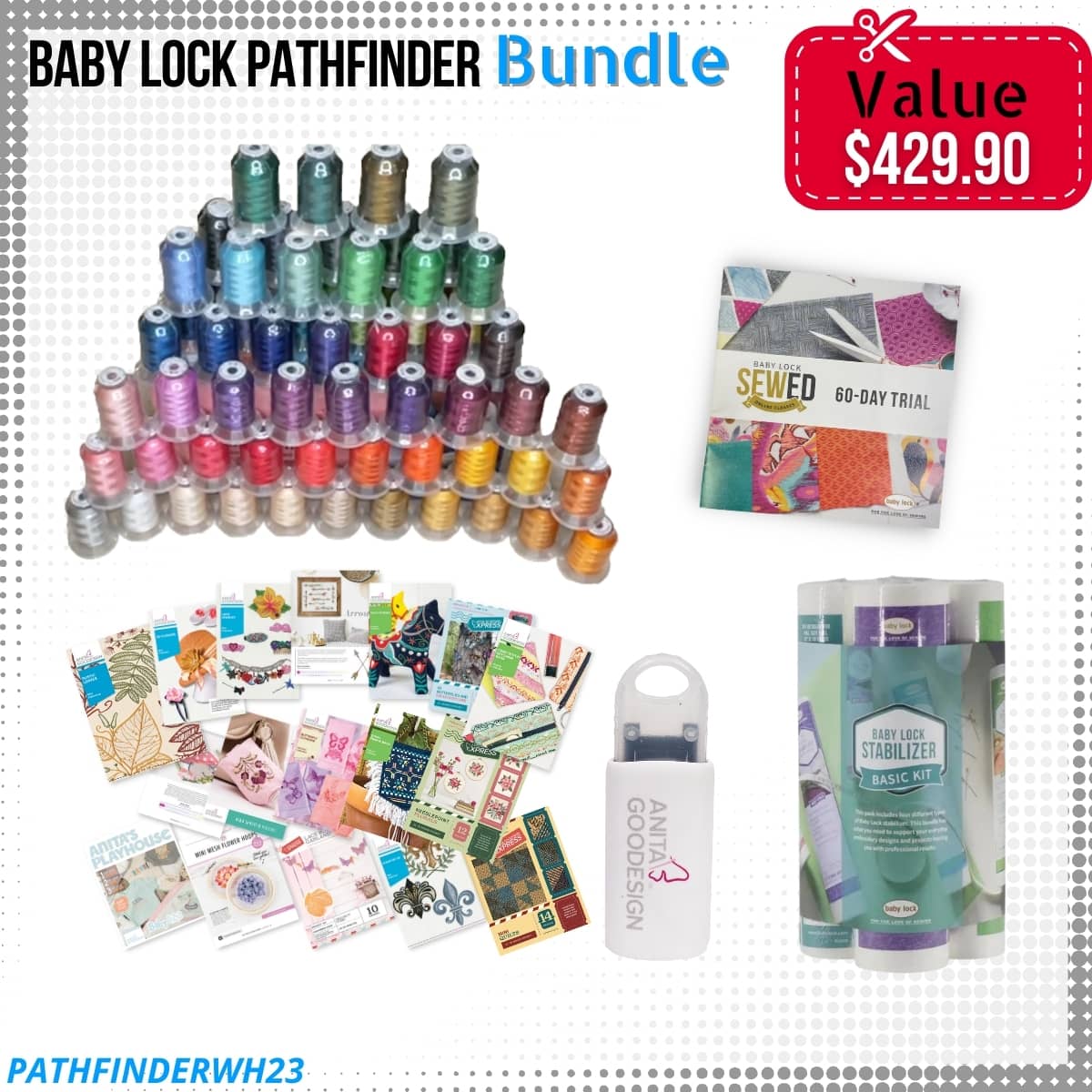 Baby lock Pathfinder is available at all Moore's sewing locations