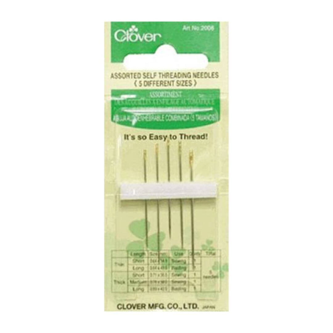 Clover Self-Threading Needles - Moore's Sewing