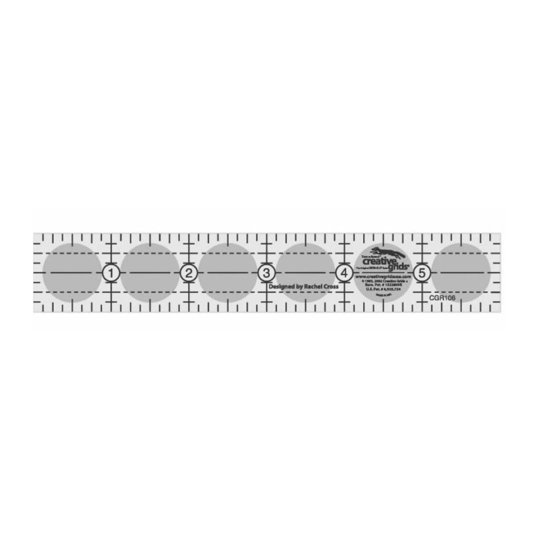 Creative Grids 1" x 6" ruler - Moore's Sewing