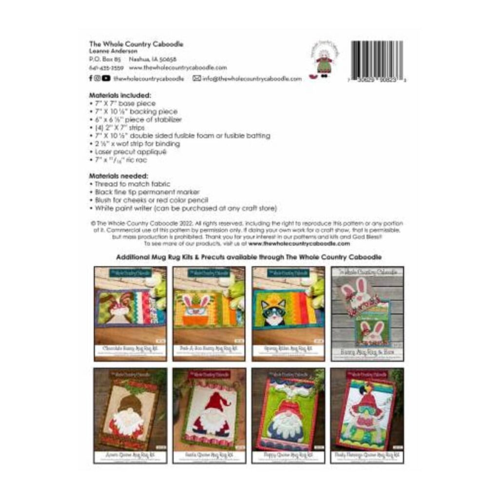 Party Puppy Mug Rug Kit- Moore's Sewing