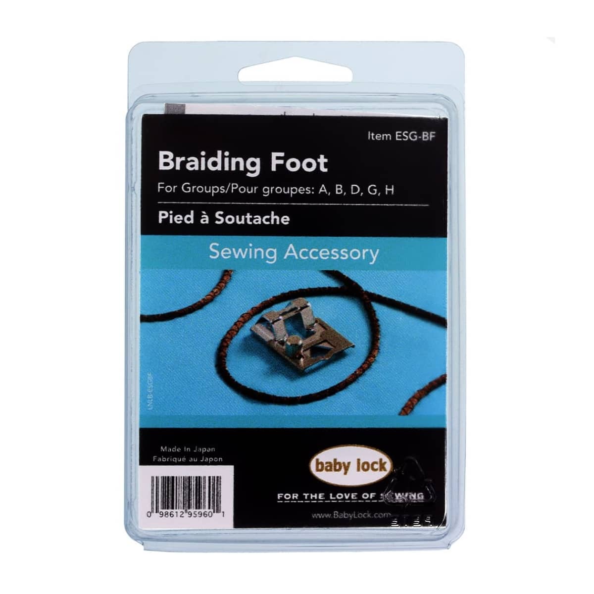 Baby Lock Adjustable Braiding Foot - Moore's Sewing