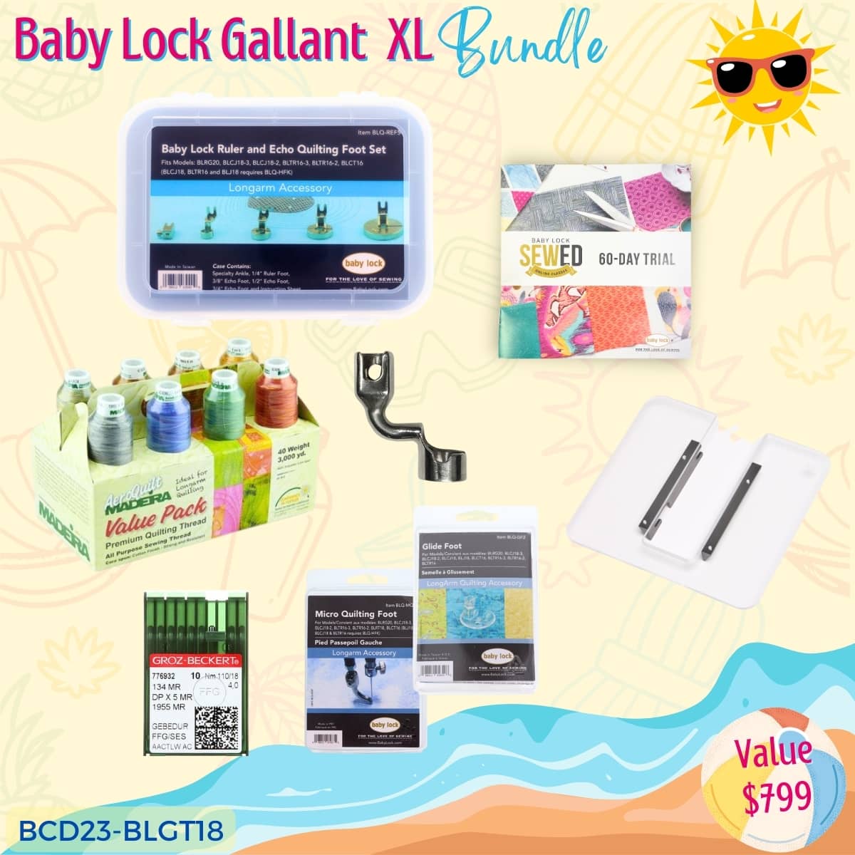 Baby Lock Gallant XL Bundle - Moore's Sewing