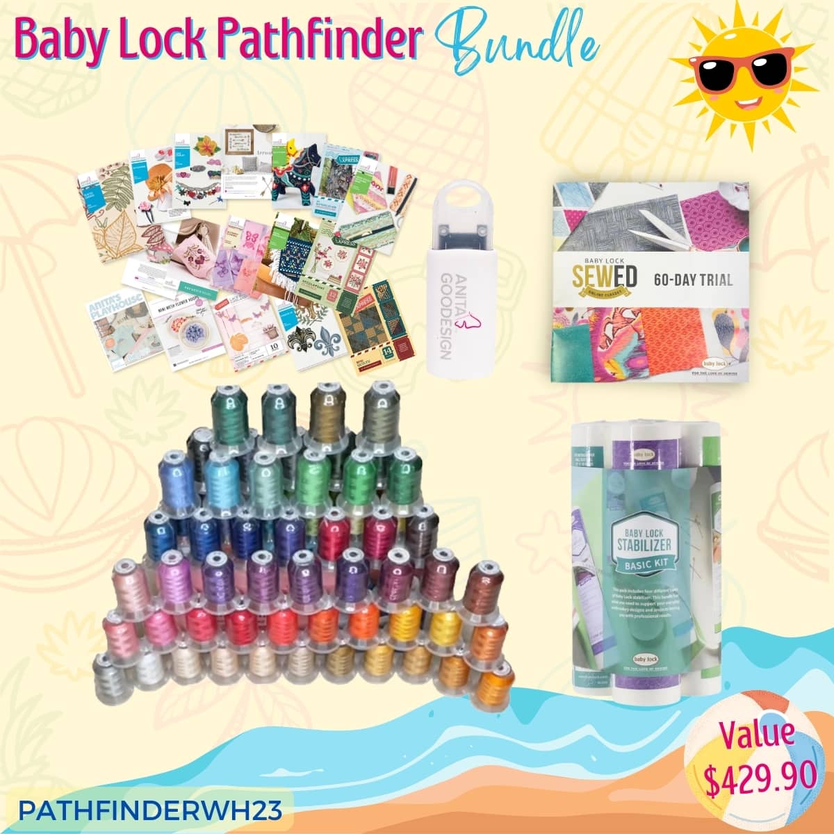 Baby lock Pathfinder is available at all Moore's sewing locations