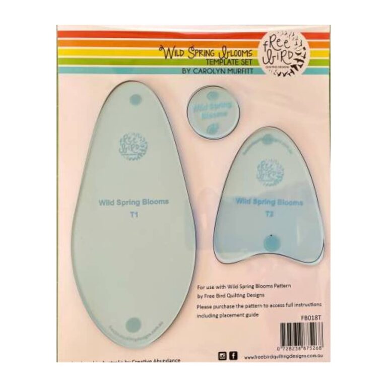 Free Bird Wild Spring Blooms Template Set - Moore's Sewing