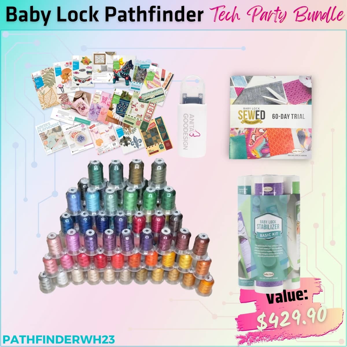 Baby lock Pathfinder is available at all Moore's sewing locations