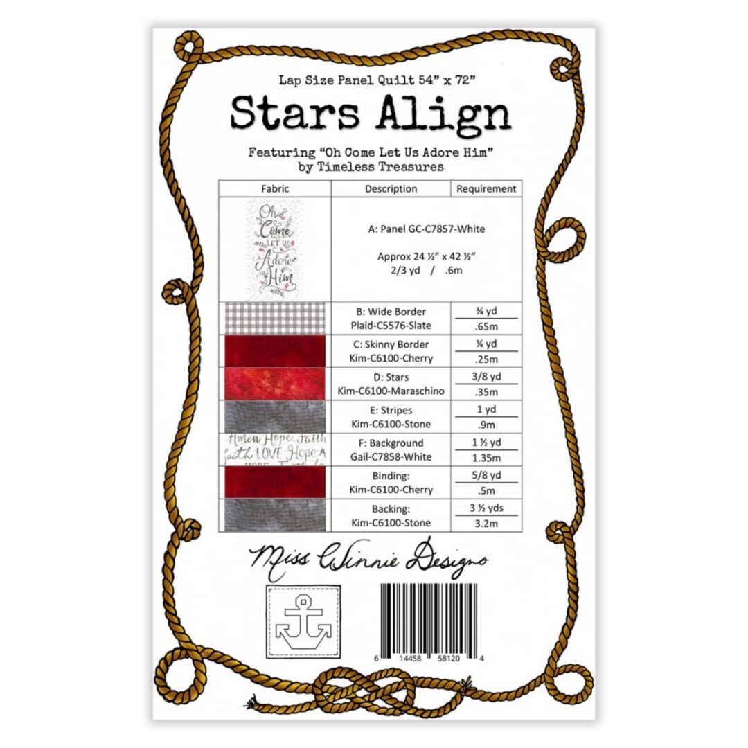Miss Winnie Designs Stars Align Pattern - Moore's Sewing