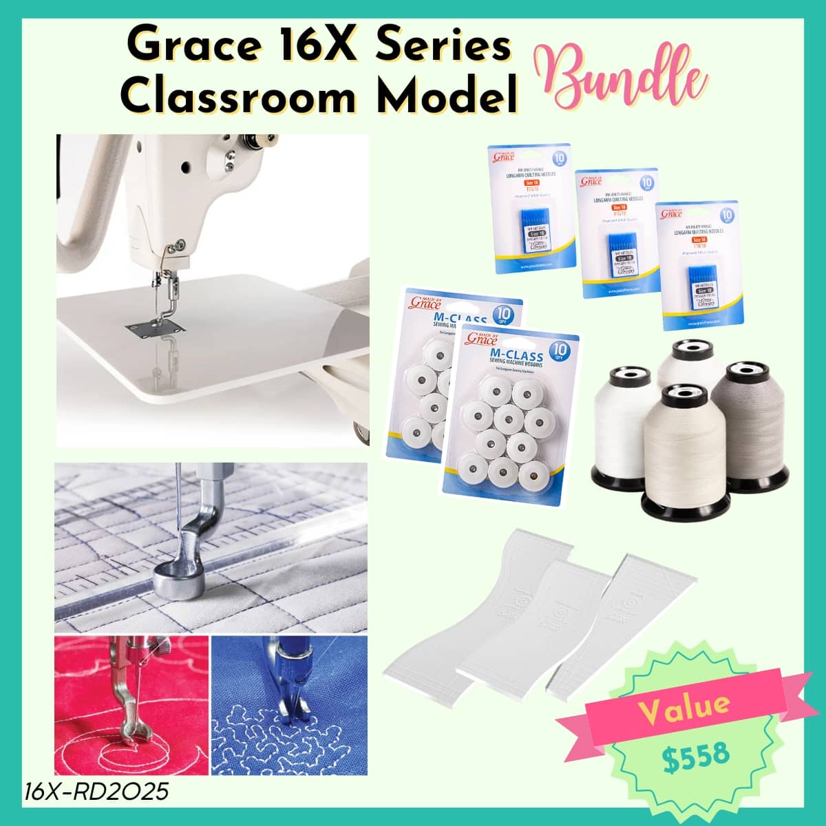 Grace Q'nique 16X Midarm Quilting Machine - Moore's Sewing