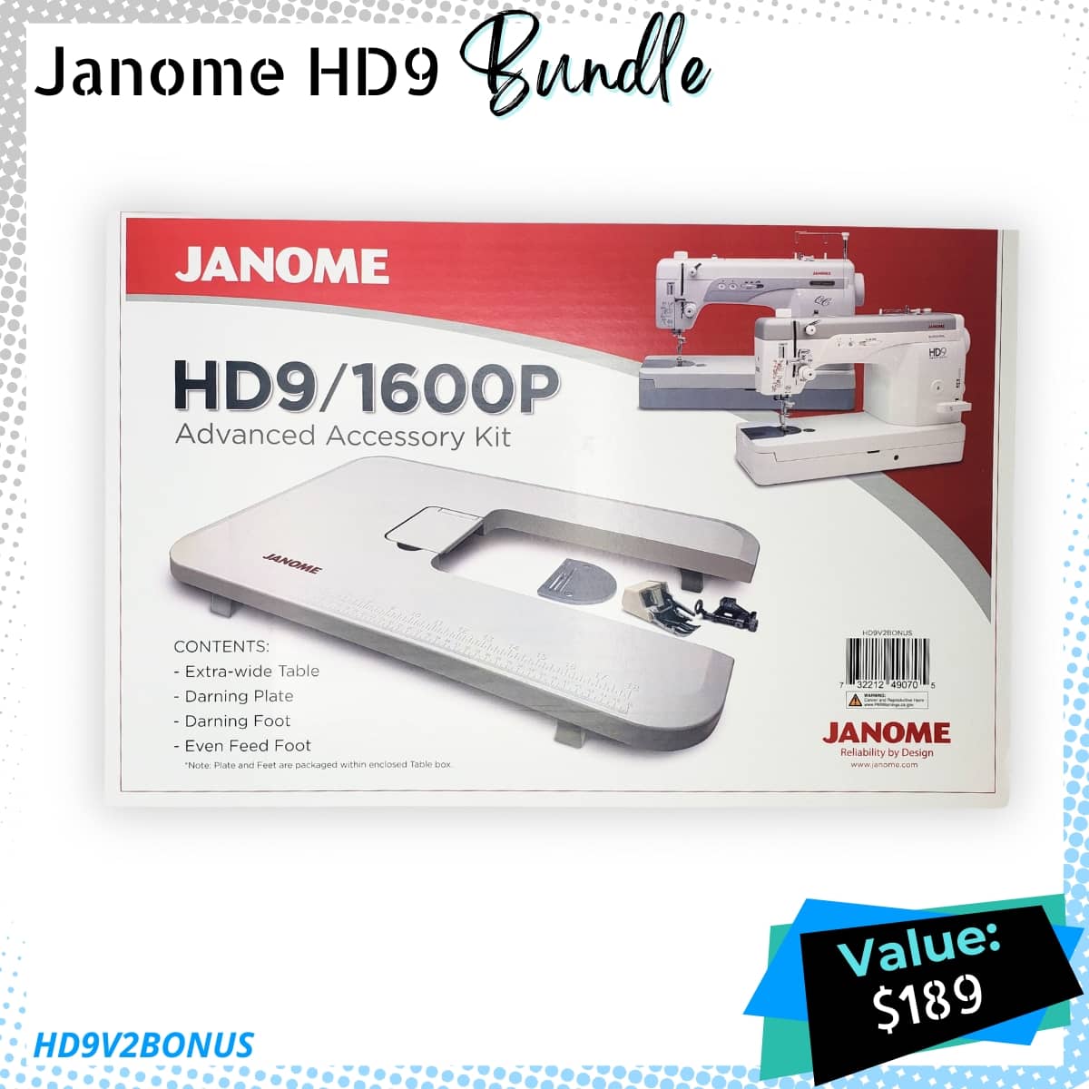 Janome HD9 High Speed Sewing Quilting Machine
