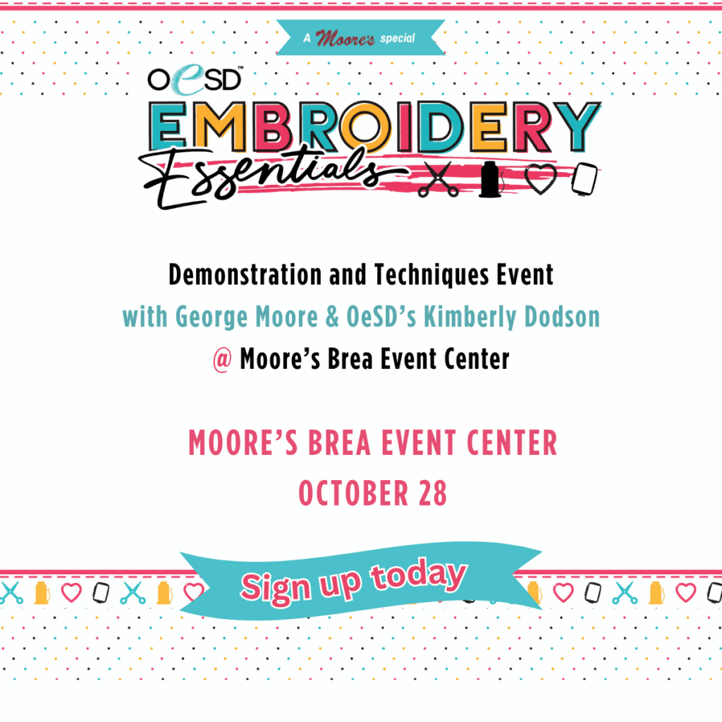 OeSD Stitch Trip! Moore's of Brea, October 31st & November 1st - Moore ...