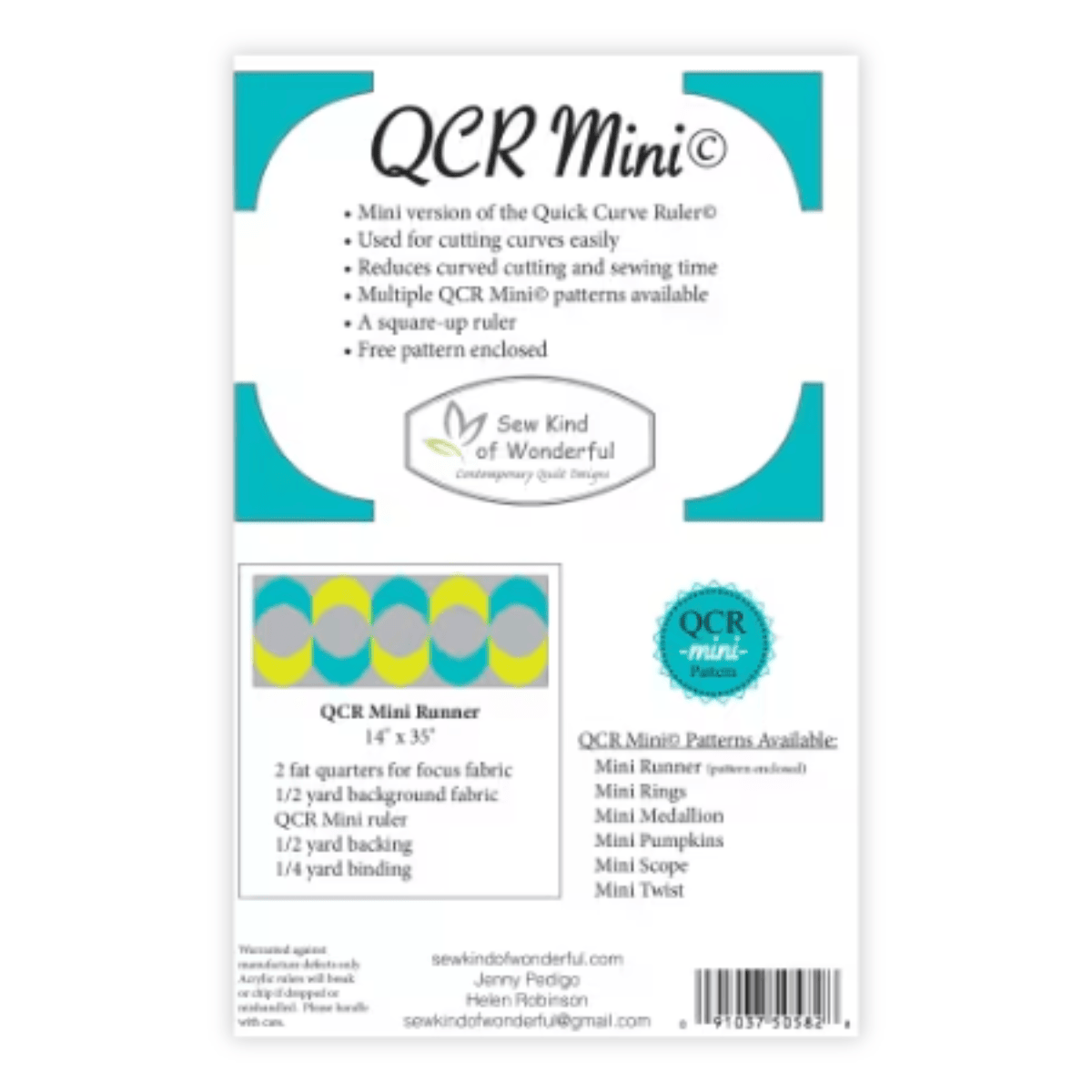 Sew Kind of Wonderful Mini Quick Curve Ruler - Moore's Sewing