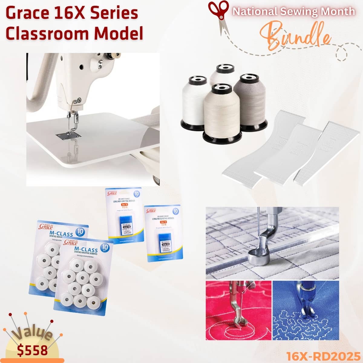 Grace Q'nique 16X Midarm Quilting Machine - Moore's Sewing
