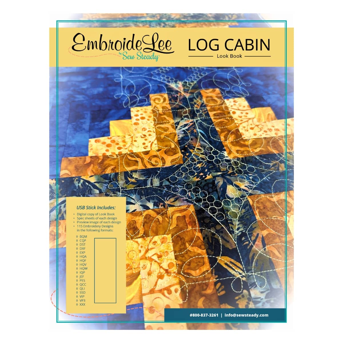 Sew Steady EmbroideLee Log Cabin Embroidery Collection - Moore's Sewing