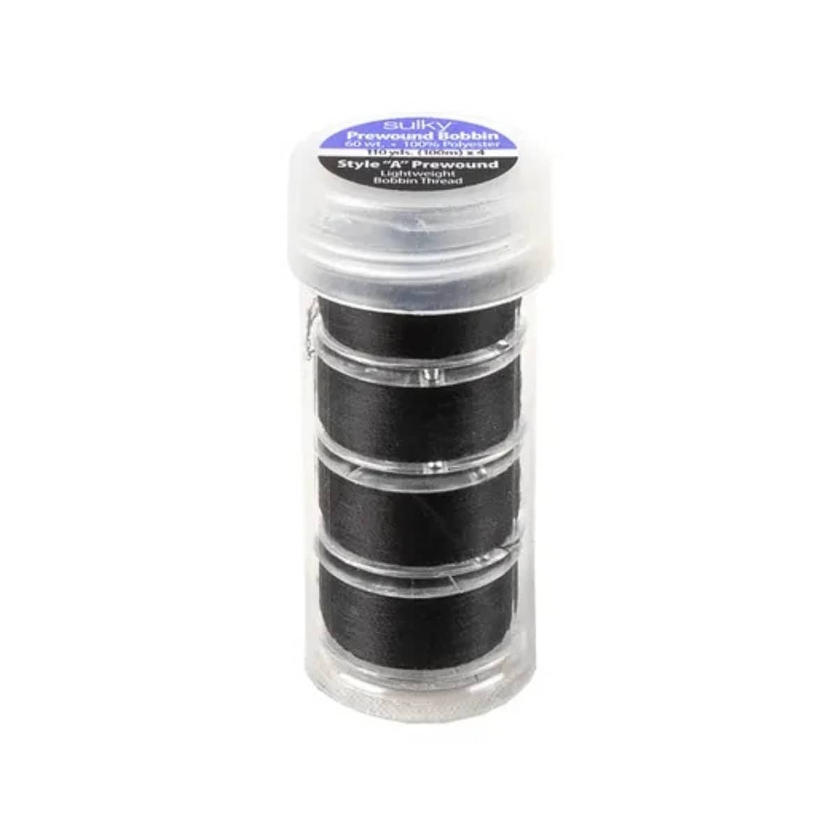 Sulky 15A Prewound Bobbins - Black (4 Count) - Moore's Sewing